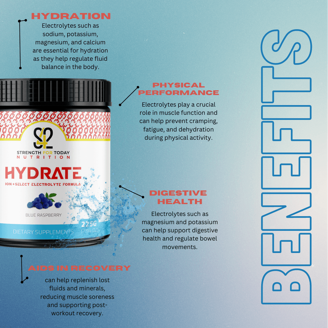 Hydrate Electrolyte Powder – Strength For Today Nutrition